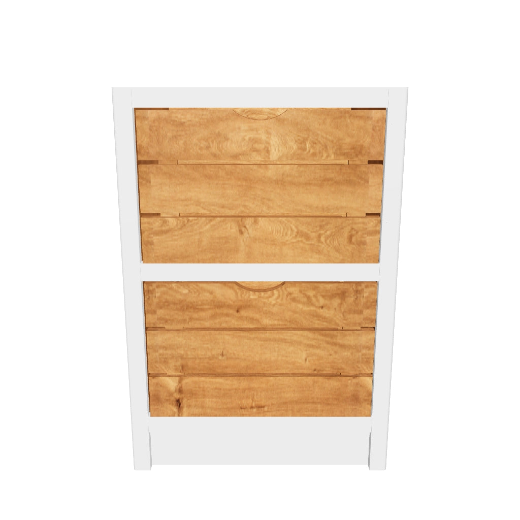 BD2 600mm Wide 2 drawer base with hidden internal drawer – The Painted ...