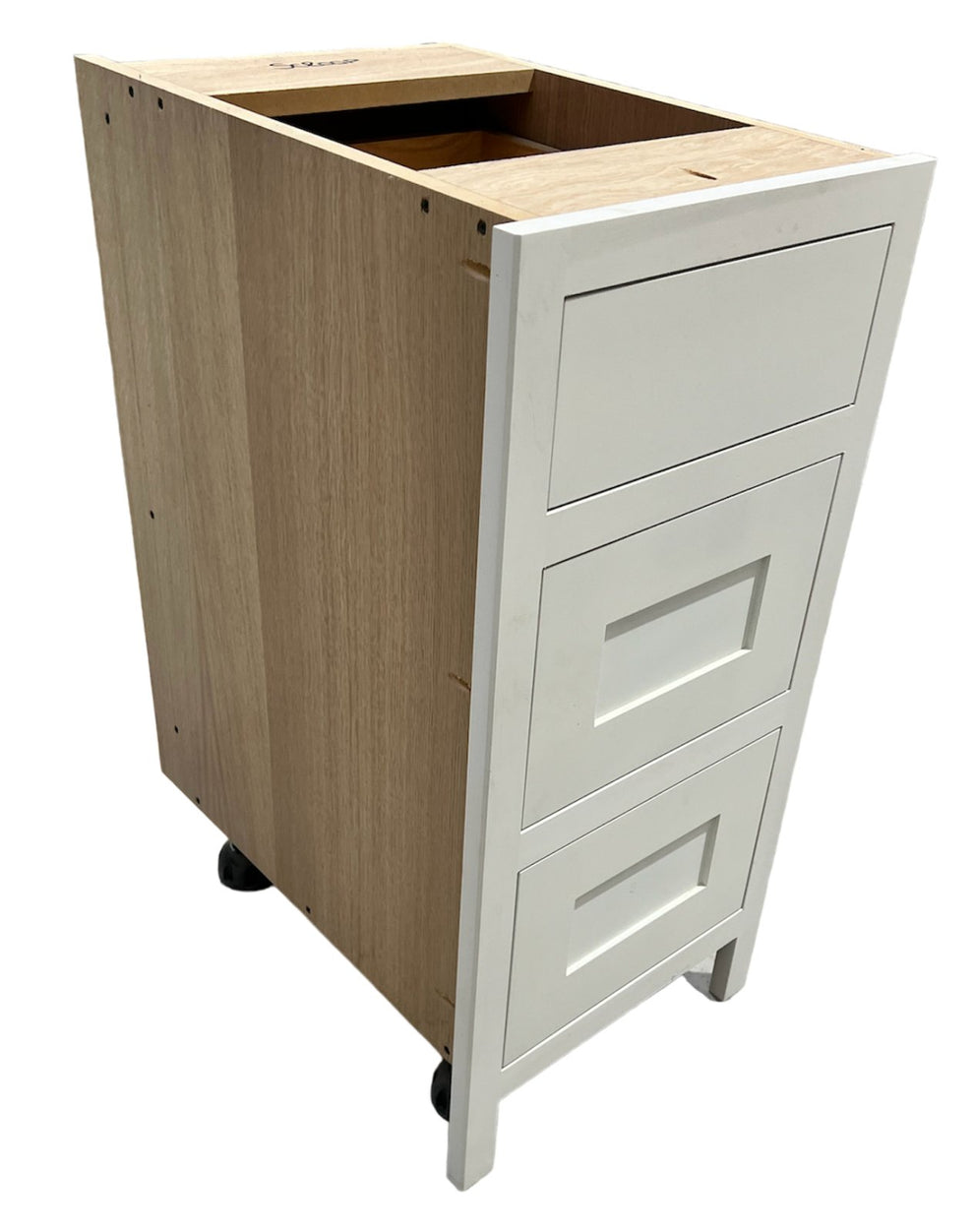3 drawer base cabinet - shaker handmade kitchen Unit – The Painted ...